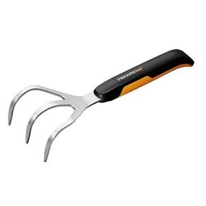 fiskars 315510-1001 xact hand garden cultivator, black/slivler