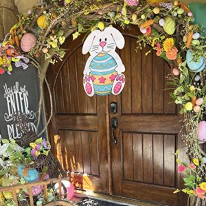 Easter Garden Flag Outdoor Decorations for Outside Double-Sided Printed, Cute Rabbit Egg Yard Flags House Yard Spring Seasonal Decoration 13.6 x 19.7 Inch