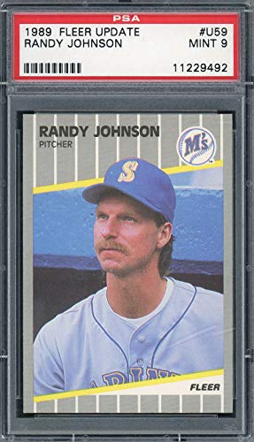 Randy Johnson 1989 Fleer Update Baseball Rookie Card RC #U59 Graded PSA 9 MINT