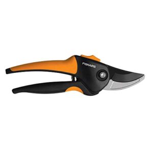 fiskars 79436997j softgrip bypass pruner, black/orange small