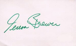 teresa brewer singer signed 3×5 index card with jsa coa