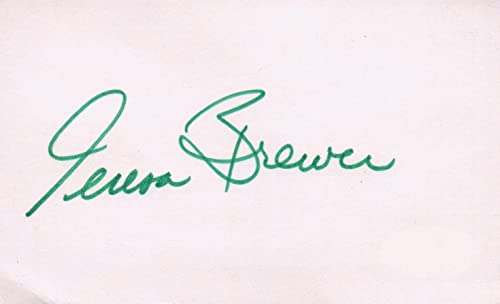 Teresa Brewer Singer Signed 3x5 Index Card with JSA COA