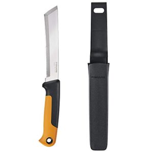 fiskars 340150-1001 food gardening harvesting knife, black/orange