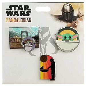 disney pin set – star wars – the mandalorian – the child – grogu – booster