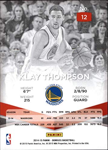 2014-15 Elite Basketball #12 Klay Thompson Golden State Warriors