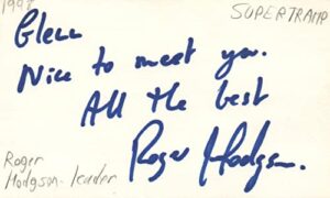 roger hodgson leader supertramp rock band music signed index card jsa coa