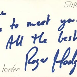 Roger Hodgson Leader Supertramp Rock Band Music Signed Index Card JSA COA