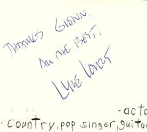 Lyle Lovett Singer Guitarist Pop Country Music Signed Index Card JSA COA