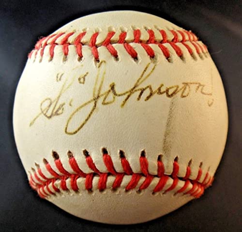 Rare Si Johnson Single Signed Official Baseball For Cardinals 1948 Braves w/JSA COA