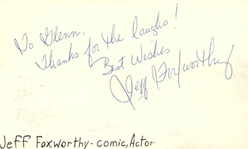 Jeff Foxworthy Actor Comedian Movie Autographed Signed Index Card JSA COA