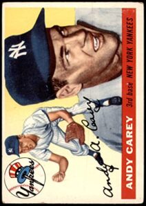 1955 topps # 20 andy carey new york yankees (baseball card) good yankees