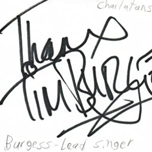 Tim Burgess Lead Singer Charlatans UK Rock Band Music Signed Index Card JSA COA