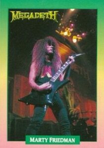 marty friedman trading card (megadeth) 1991 brockum rockcards #86