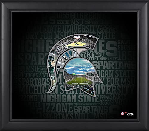 Michigan State Spartans Framed 15" x 17" Team Heritage Collage - College Team Plaques and Collages