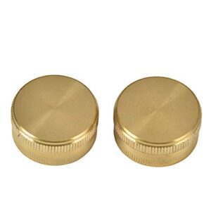 Sanpaint 2 Pack 3/4" Brass Garden Hose End Caps with Washers