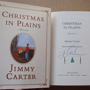 President Jimmy Carter signed Book Christmas in Plains 1st Print Beckett BAS