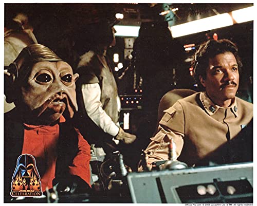 Officially Licensed Star wars Return of the Jedi 8x10 Glossy Photo of Lando Calrissian & Nien Nunb feat Billy Dee Williams. Official Pix certified photo. Return of the jedi