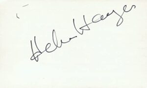 helen hayes actress tv movie autographed signed index card jsa coa