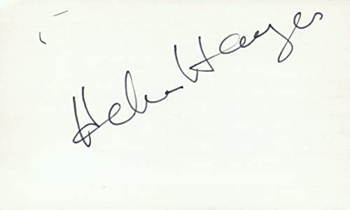 Helen Hayes Actress TV Movie Autographed Signed Index Card JSA COA