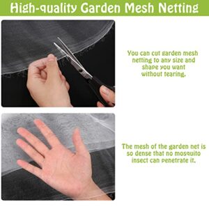 20'x10' Ultra Large Size Garden Mesh Netting, Mckanti Fine Plant Covers with Cable Ties and Garden Nails for Protect Plants Greenhouse Patio Gazebo Screen Barrier Net. (6x3m).