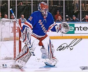 igor shesterkin new york rangers autographed 8″ x 10″ nhl debut photograph – autographed nhl photos