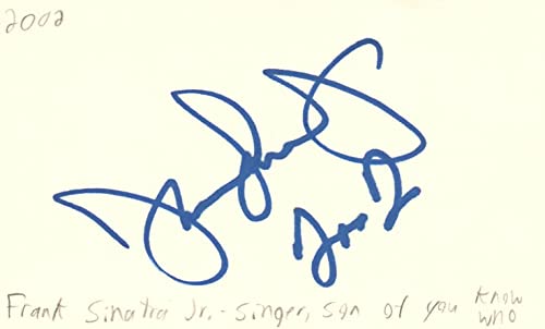 Frank Sinatra Jr Singer Son of Frank Sinatra Music Signed Index Card JSA COA