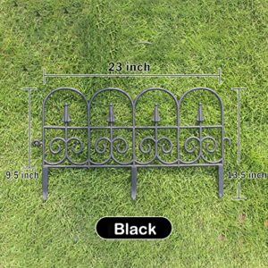 Garden Fence, 10 Pack Decorative No Dig Fencing 20ft (L) x 20in (H) Rustproof Landscape Folding Fence Panel Border Decor Picket Flower Edging for Outdoor Patio Yard Landscape