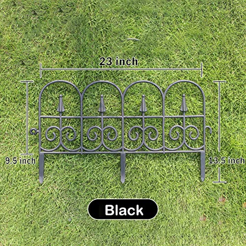 Garden Fence, 10 Pack Decorative No Dig Fencing 20ft (L) x 20in (H) Rustproof Landscape Folding Fence Panel Border Decor Picket Flower Edging for Outdoor Patio Yard Landscape