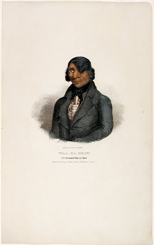 Waa-Ba-Shaw A Celebrated Sioux Chief. Painted at the Treaty of Prarie de Chien 1825 by J.O. Lewis