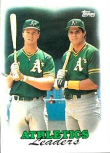 1988 topps #759 mark mcgwire jose canseco tl uer two copyrights