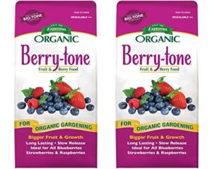 espoma organic berry-tone 4-3-4 natural & organic fertilizer and plant food for all berries. 4 lb. bag. use for planting & feeding to promote bountiful harvest – pack of 2