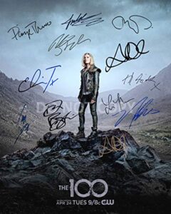 the 100 cw tv show cast reprint signed 11×14 show poster by 11#2 taylor debman rp