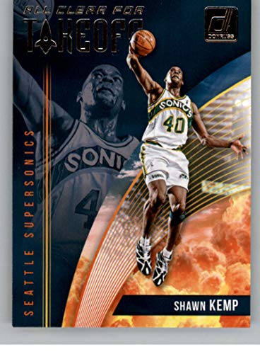 2018-19 Donruss All Clear for Takeoff Basketball Insert #9 Shawn Kemp Seattle Supersonics Official NBA Trading Card Produced By Panini