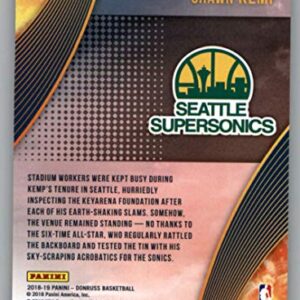 2018-19 Donruss All Clear for Takeoff Basketball Insert #9 Shawn Kemp Seattle Supersonics Official NBA Trading Card Produced By Panini