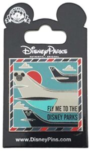 disney pin – framed – fly me to the disney parks