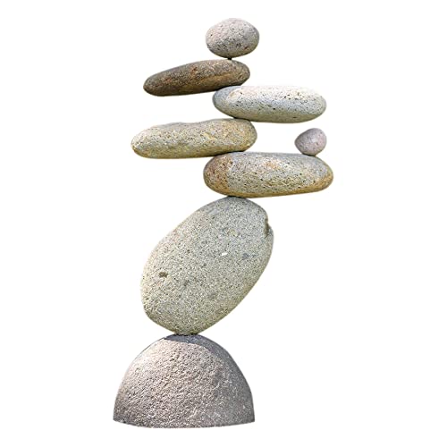 Ancient Graffiti Eight-Stone Balancing Cairn - Indoor/Outdoor Garden Decoration