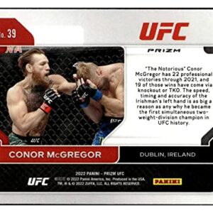 CONOR MCGREGOR 2022 Panini Panini UFC Pink Ice Prizms #39 NM+-MT+ MMA Fighting