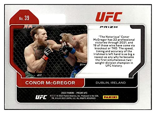 CONOR MCGREGOR 2022 Panini Panini UFC Pink Ice Prizms #39 NM+-MT+ MMA Fighting