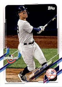 2021 topps opening day #99 aaron judge new york yankees mlb baseball card nm-mt