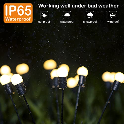 ZUPIIY 8-Pack Solar Garden Lights Outdoor, Upgraded Solar Swaying Lights Waterproof, Sway by Wind, Solar Lights with Highly Flexible Copper Wires, Decorative Lights Yard Patio Pathway Decor