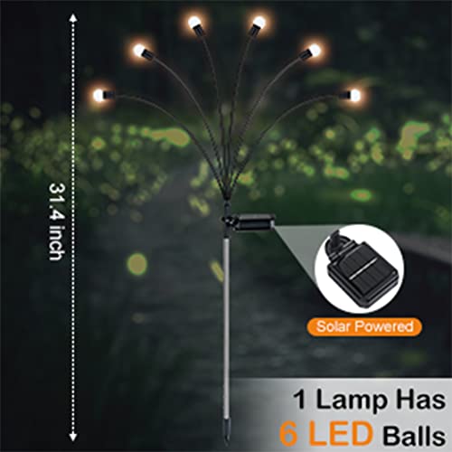 ZUPIIY 8-Pack Solar Garden Lights Outdoor, Upgraded Solar Swaying Lights Waterproof, Sway by Wind, Solar Lights with Highly Flexible Copper Wires, Decorative Lights Yard Patio Pathway Decor