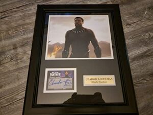 chadwick boseman black panther autographed autograph framed 8×10 photo