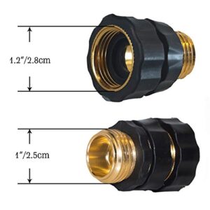 Hourleey Garden Hose Quick Connector, 3/4 Inch Male and Female Garden Hose Fitting Quick Connector, 6 Set