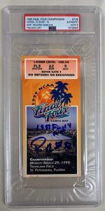 richard hamilton autographed 1999 final four 4 championship signed basketball ticket stub uconn vs duke auto graded psa dna 9 65798908