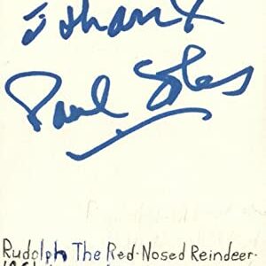 Paul Soles Actor Rudolph Red Nosed Reindee Autographed Signed Index Card JSA COA