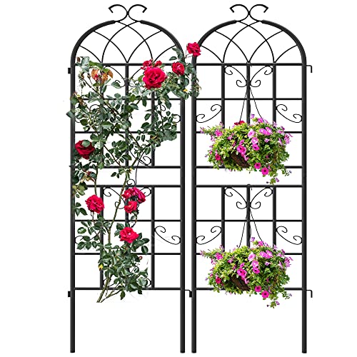 YITAHOME Garden Trellis Garden Fencing for Climbing Plants 2 Pack Decorative Plant Trellis Vegetables and Flower Trellis for Outdoor Patio-19.7×70.9 inches