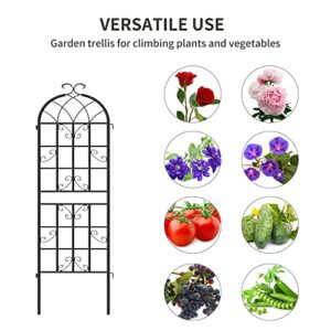 YITAHOME Garden Trellis Garden Fencing for Climbing Plants 2 Pack Decorative Plant Trellis Vegetables and Flower Trellis for Outdoor Patio-19.7×70.9 inches