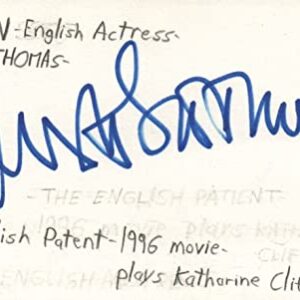 Kristen Scott Thomas English Actress Movie Autographed Signed Index Card JSA COA