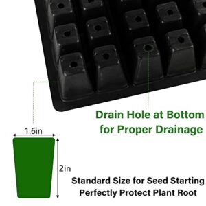 winemana 5 Set Seed Starter Trays with Humidity Dome, 200 Cell Grow Trays Seedlings Plant Staring Trays with Labels, Garden Propagator Set, Mini Greenhouse Germination Kit for Seed Growing