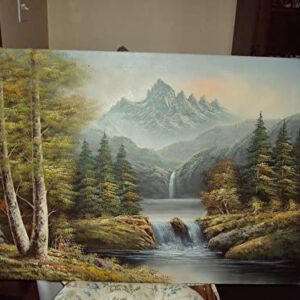 R Boren Gorgeous Original Oil on Canvas Majestic Waterfall Painting